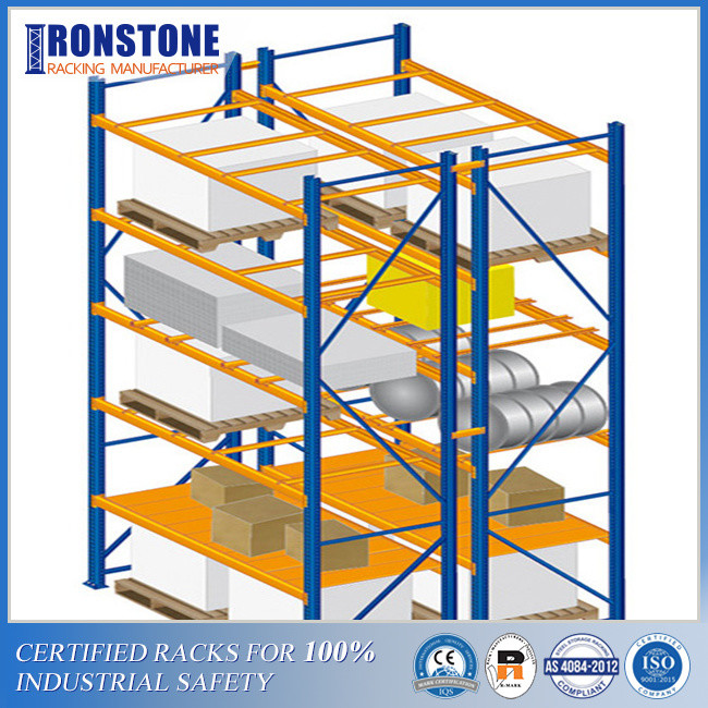 Powder Coated Rack Safety Products Back To Back Pallet Rack Row Spacers