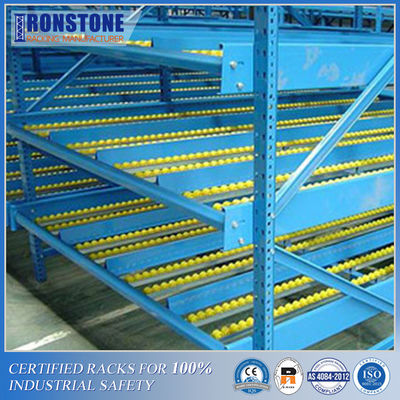 Galvanized Rollers Pallet Racking Carton Flow Rack
