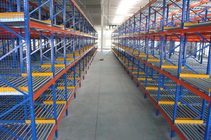 Galvanized Rollers Pallet Racking Carton Flow Rack