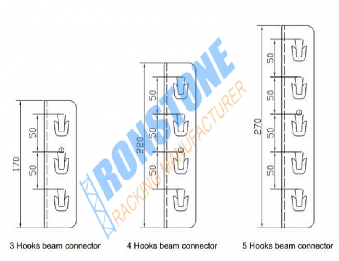50mm Pitch Standard Warehosue Selective Pallet Rack