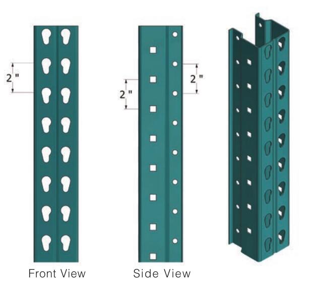 Teardrop Style Steel Storage with 100% Compatibility with US Standard Rack