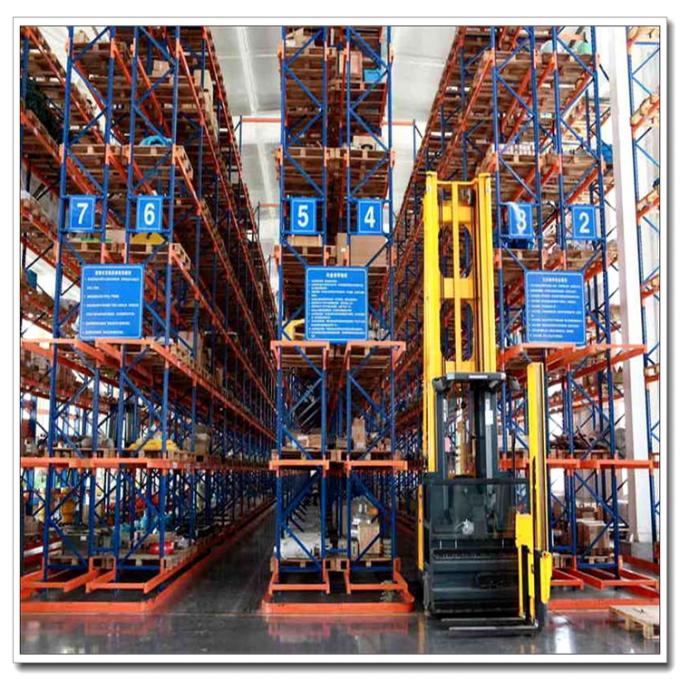 High Bay VNA Warehouse Pallet Racking With High Storage Density