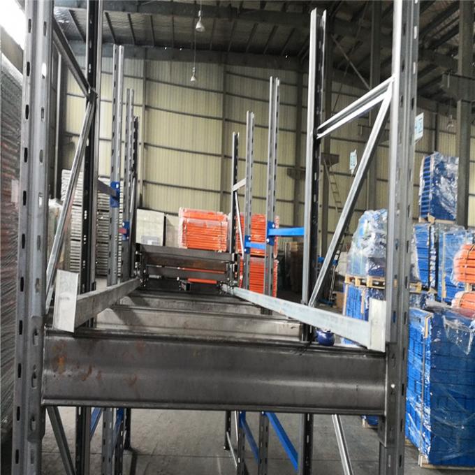 Space-efficient Push Back Pallet Rack For Various Applications