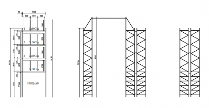 Pallet Rack Frame Tie Aisle Connector For Safety