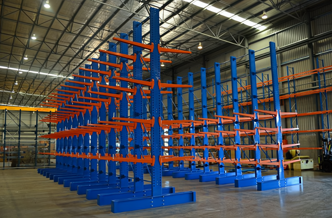Double Side Arm Heavy Duty Cantilever Warehouse Racking For Bulky ...
