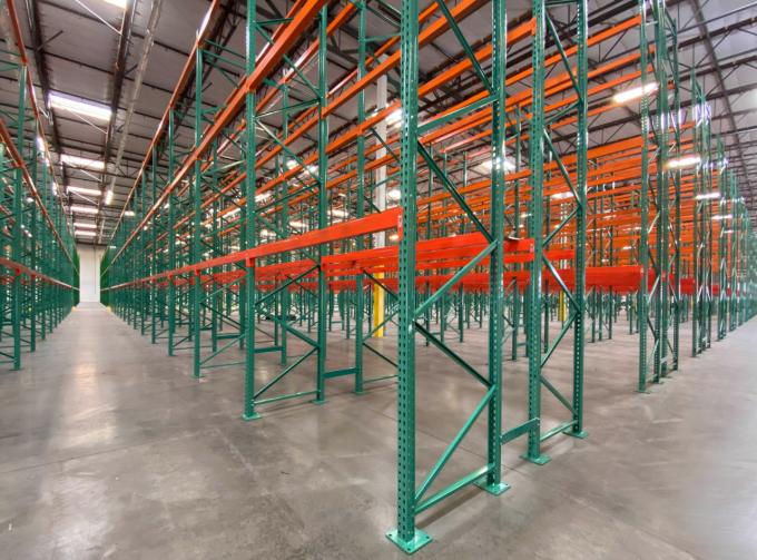 Industry Compatible Teardrop Pallet Rack System With Large Base Plates