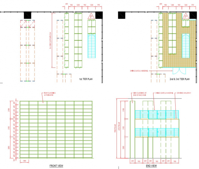 Multi-levels Storage & Hand Picking Rack Support Mezzanine