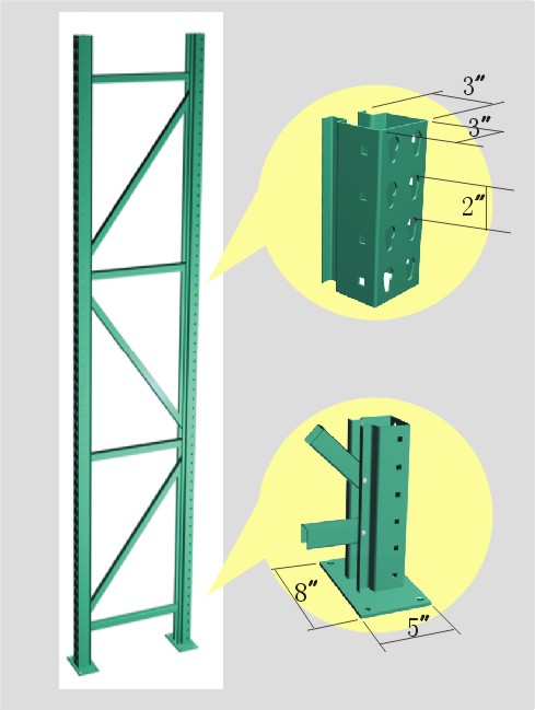Roll-formed Teardrop Design Pallet Rack With Strict RMI Specifications